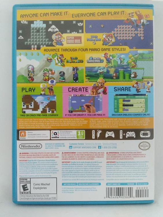 WiiU SUPER MARIO MAKER (BOX ONLY) – Jeux+ Le Magot