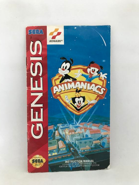 GEN ANIMANIACS INSTRUCTION BOOKLET ENGLISH (usagé) – Jeux+ Le Magot