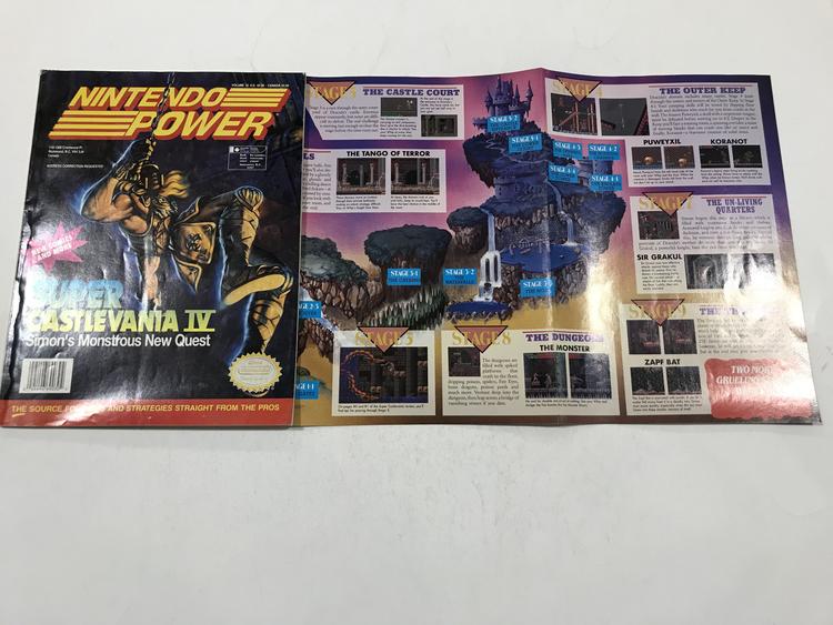 NINTENDO POWER GAMER MAGAZINE VOLUME 32 WITH POSTER - SUPER CASTLEVANI ...